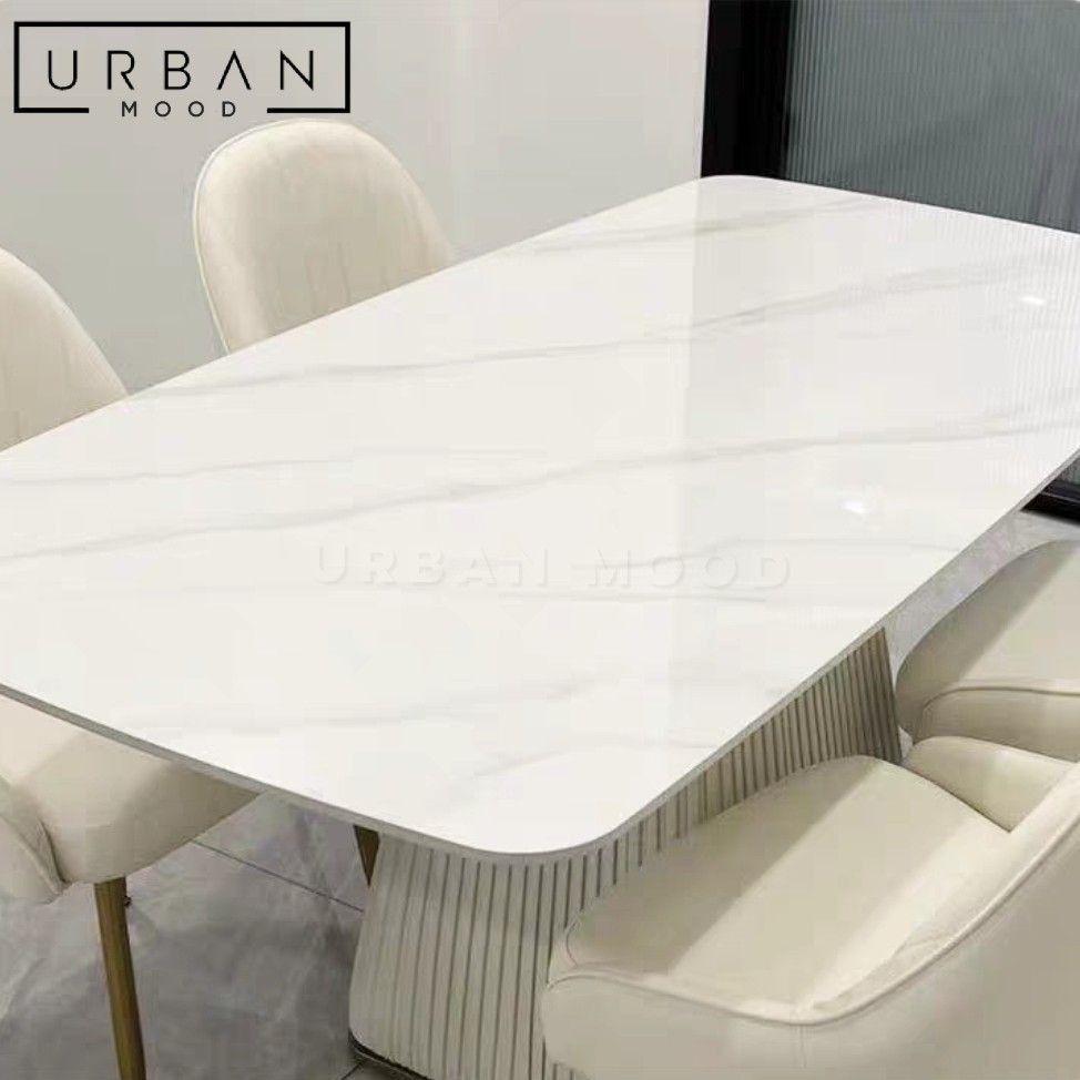 ASTRAL Modern Sintered Stone Dining Table, Furniture & Home Living ...