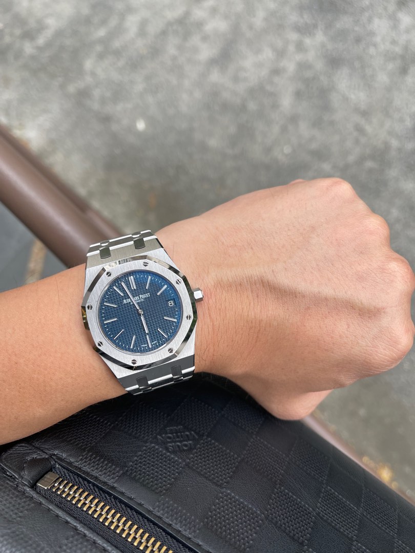 Audemars Piguet Royal Oak 15202ST Jumbo Blue fullset mint condition ...