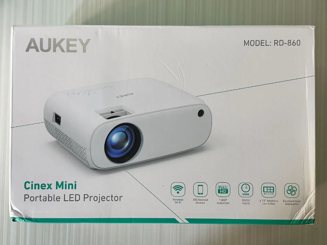 Aukey RD-860 Wireless Wi-Fi Mini Portable Projector with 1080p ...