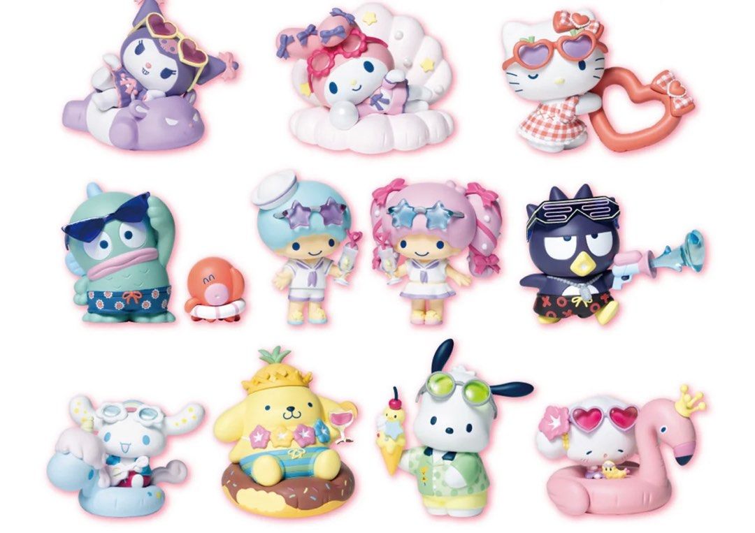 Authentic Sanrio Night Pool Kuji figure figurine hangyodon hello kitty ...