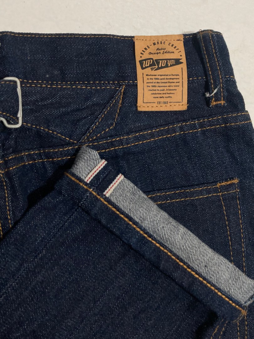 Authentic Uncle Fu Selvage Indigo Denim for Men’s, Actual Waistline is ...