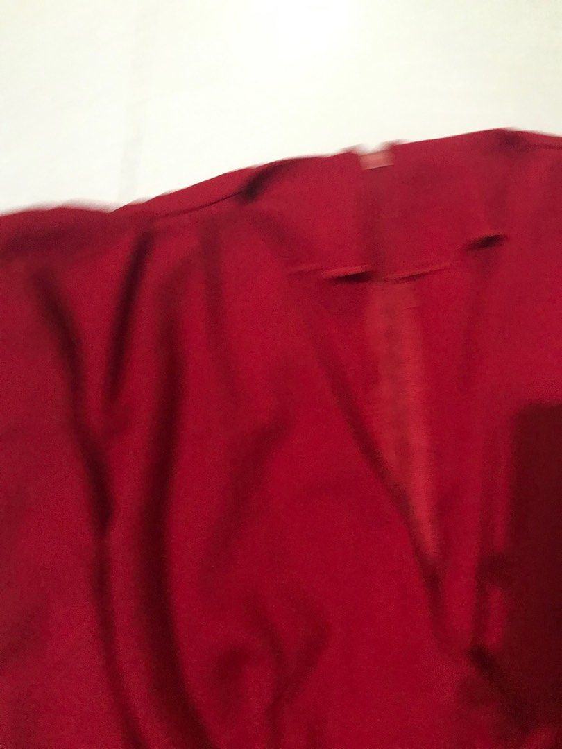 baju atasan top merah red formal casual office kantor perempuan girl woman maroon kerja marun ...