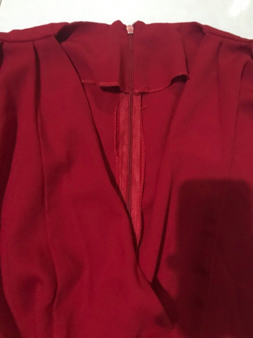 baju atasan top merah red formal casual office kantor perempuan girl ...