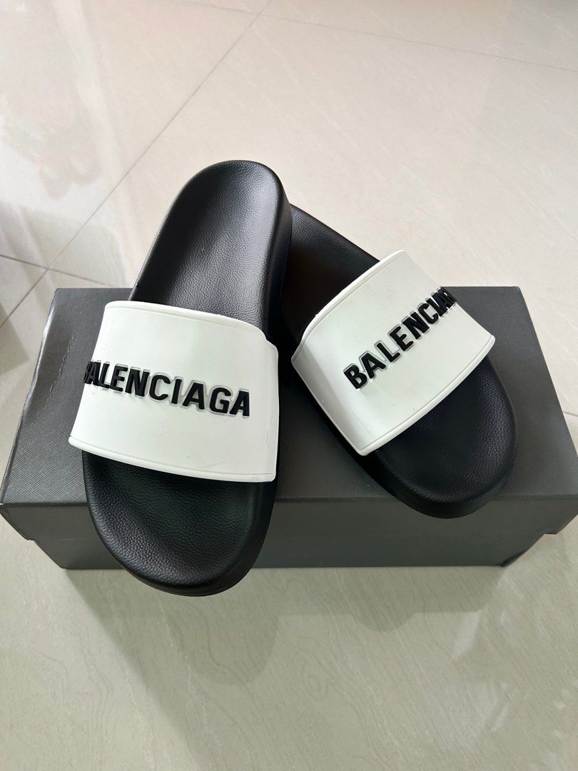 Balenciaga slides, Men's Fashion, Footwear, Flipflops and Slides on ...