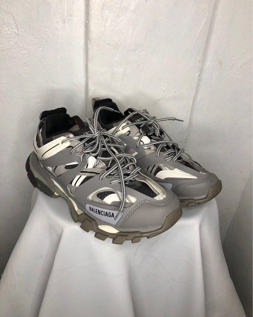 Balenciaga Track V1 Grey Sneakers (Reflectorized) on Carousell