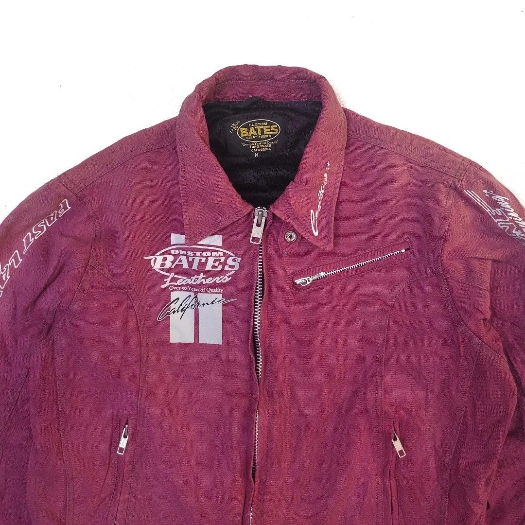 Bates Biker Jacket, Fesyen Pria, Pakaian , Baju Luaran di Carousell