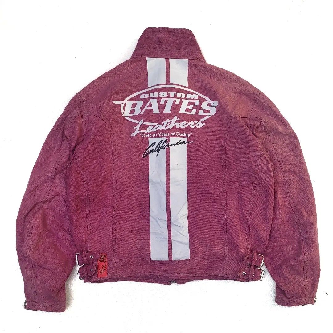 Bates Biker Jacket, Fesyen Pria, Pakaian , Baju Luaran di Carousell