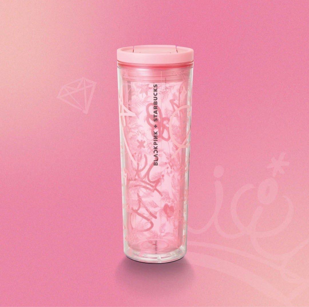 Black Pink x Starbucks Tumbler, Furniture & Home Living, Kitchenware ...