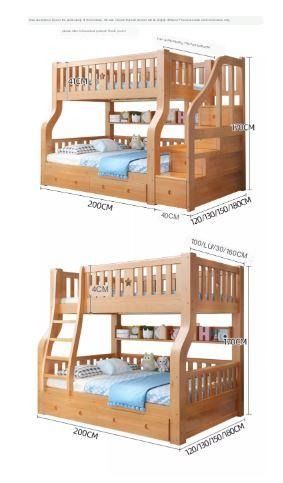 Bunk bed bunk bed all solid wood mother and child bed upper and lower bunk wooden bed two-layer ...