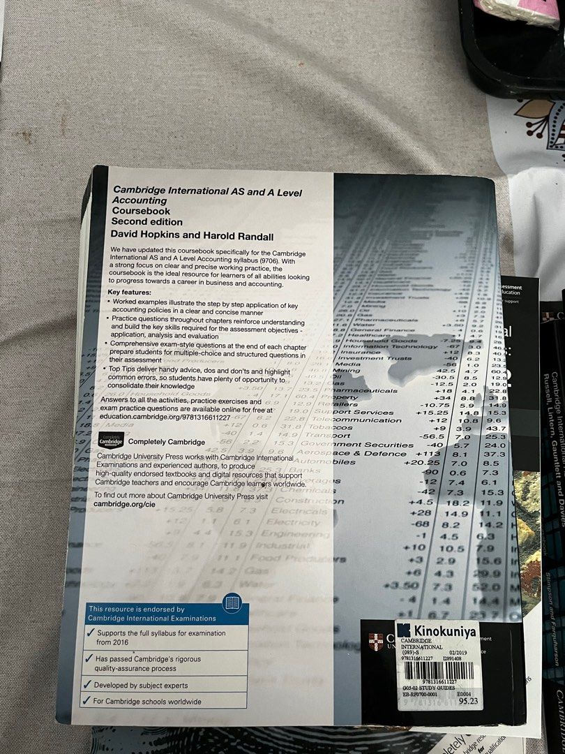Cambridge AS and A Level Accounting Coursebook, Hobbies & Toys, Books ...