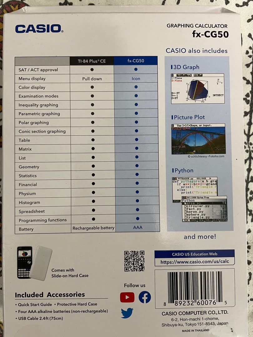 Casio Graphical Calculator FXCG50, Hobbies & Toys, Stationery & Craft ...