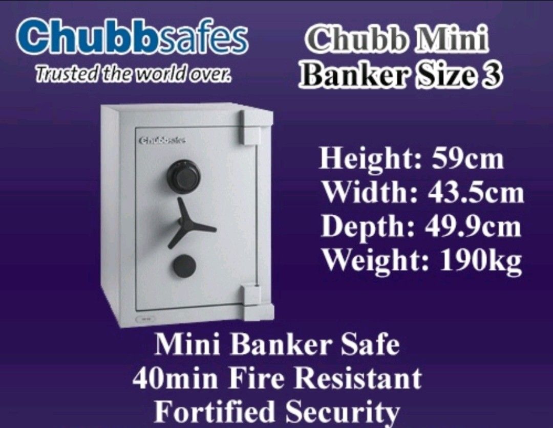 Chubb Safe Mini Banker 3, Furniture & Home Living, Security & Locks ...