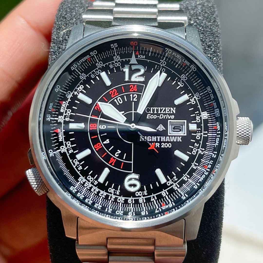 Citizen Nighthawk Promaster Eco-Drive Solar Powered Pilot's Aviation ...