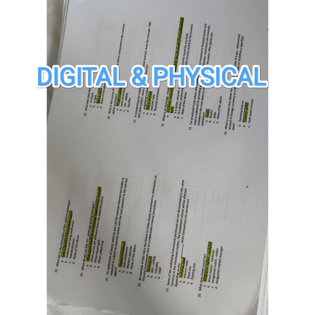 CMFAS M6A question bank & notes (DIGITAL & PHYSICAL), Hobbies & Toys ...