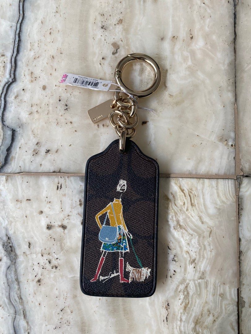 Coach leather keychain, Barang Mewah, Aksesoris di Carousell