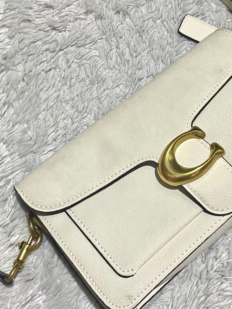 Coach tabby white, Barang Mewah, Tas & Dompet di Carousell