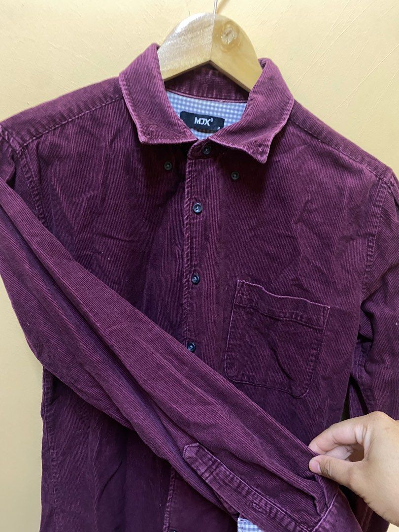 CODUROY KEMEJA MARROON, Women's Fashion, Tops, Longsleeves on Carousell