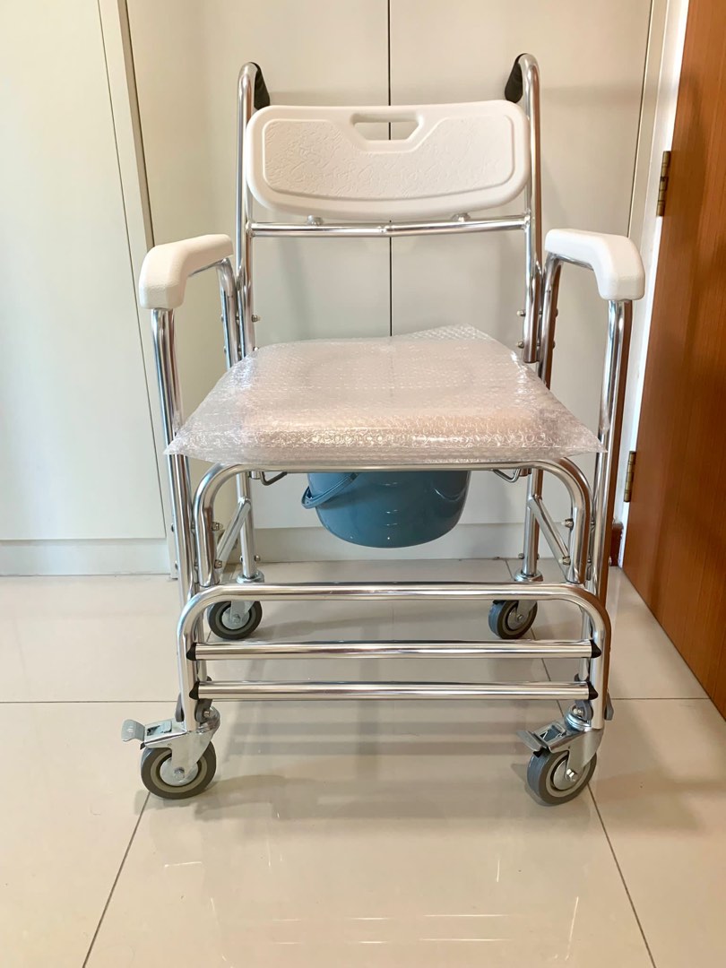 BRAND NEW Commode Toilet/ Shower Chair w Wheels, Health & Nutrition, Medical Supplies & Tools on ...