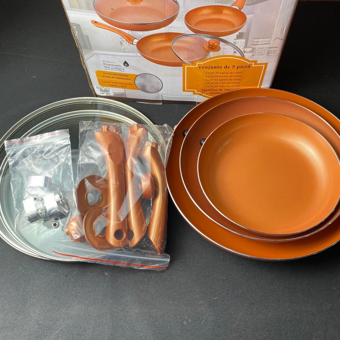 Copper Frying Pan Set on Carousell