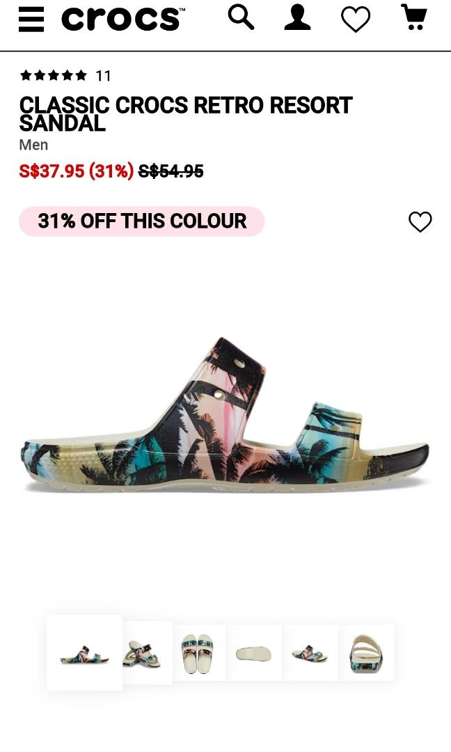 Crocs retro resort scandal, Men's Fashion, Footwear, Casual shoes on ...