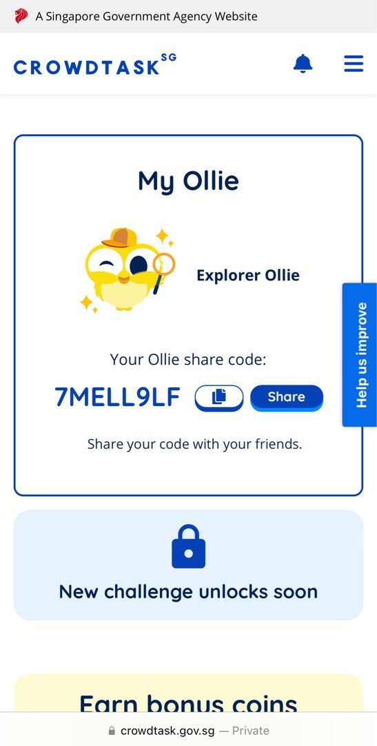 Crowdtask Ollie Code, Tickets & Vouchers, Vouchers on Carousell