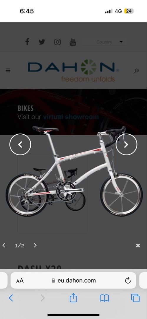 Dahon Dash X20 mini velo folding bicycle, Sports Equipment, Bicycles & Parts, Bicycles on Carousell