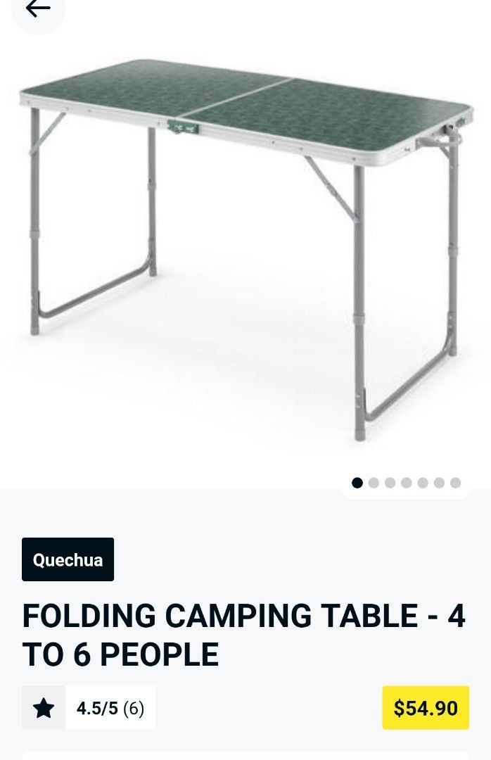 Decathlon Folding Table, Sports Equipment, Hiking & Camping on Carousell