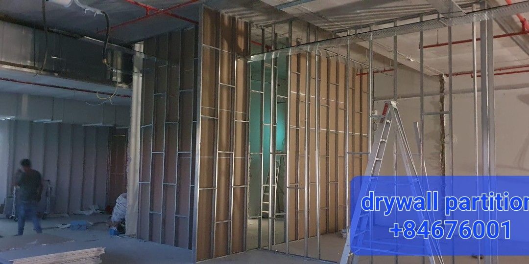 Drywall partition installation, Furniture & Home Living, Home ...