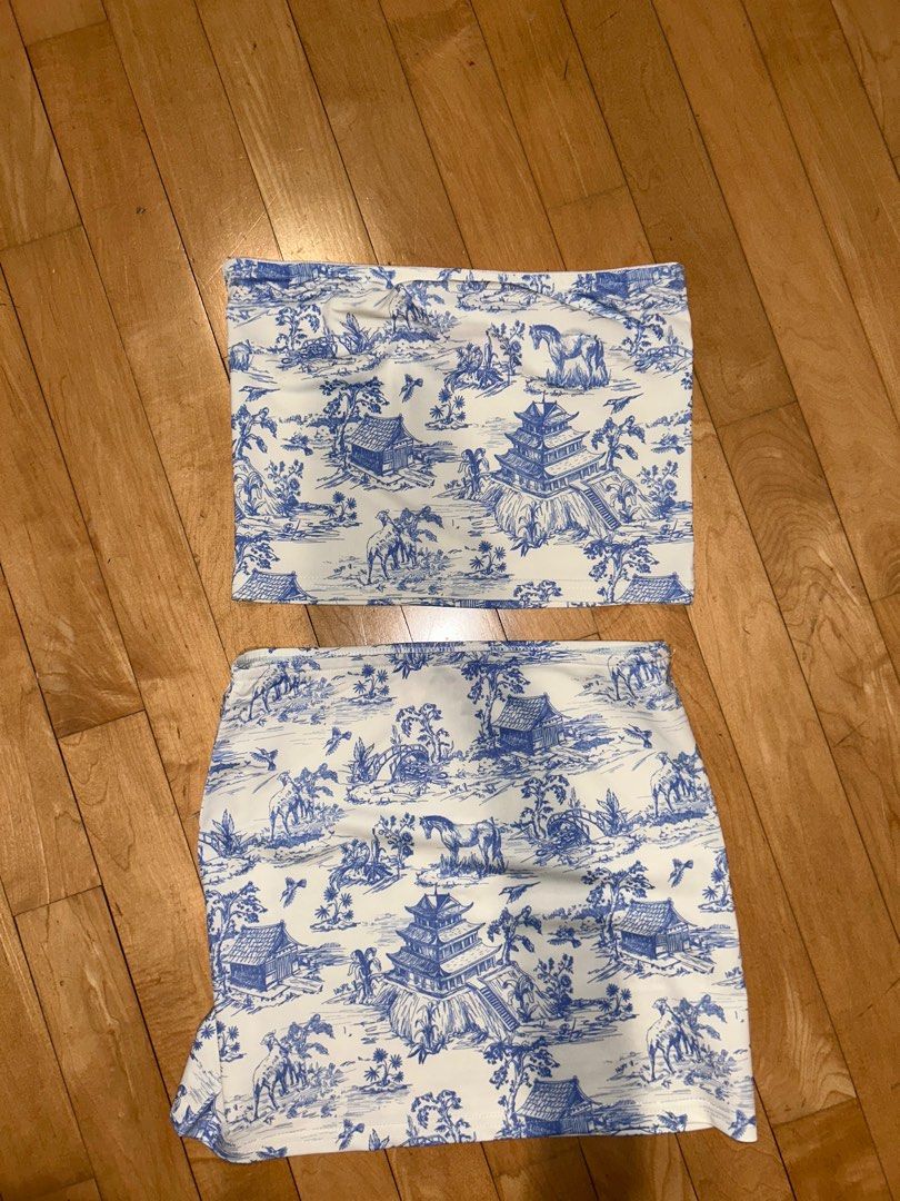 edikted delft print set, Women's Fashion, Dresses & Sets, Sets or ...