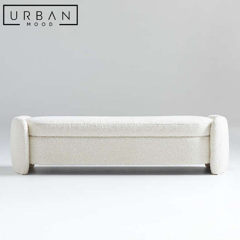 ELVEN Modern Boucle Storage Ottoman, Furniture & Home Living, Furniture ...