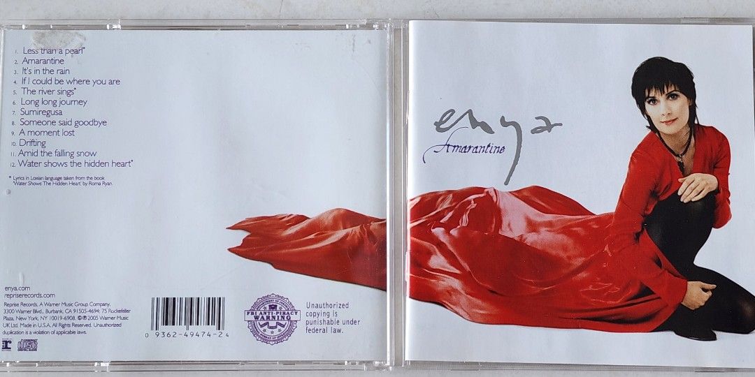 Enya ~ Amarantine ( PRINTED IN THE USA ) CD, Hobbies & Toys, Music ...