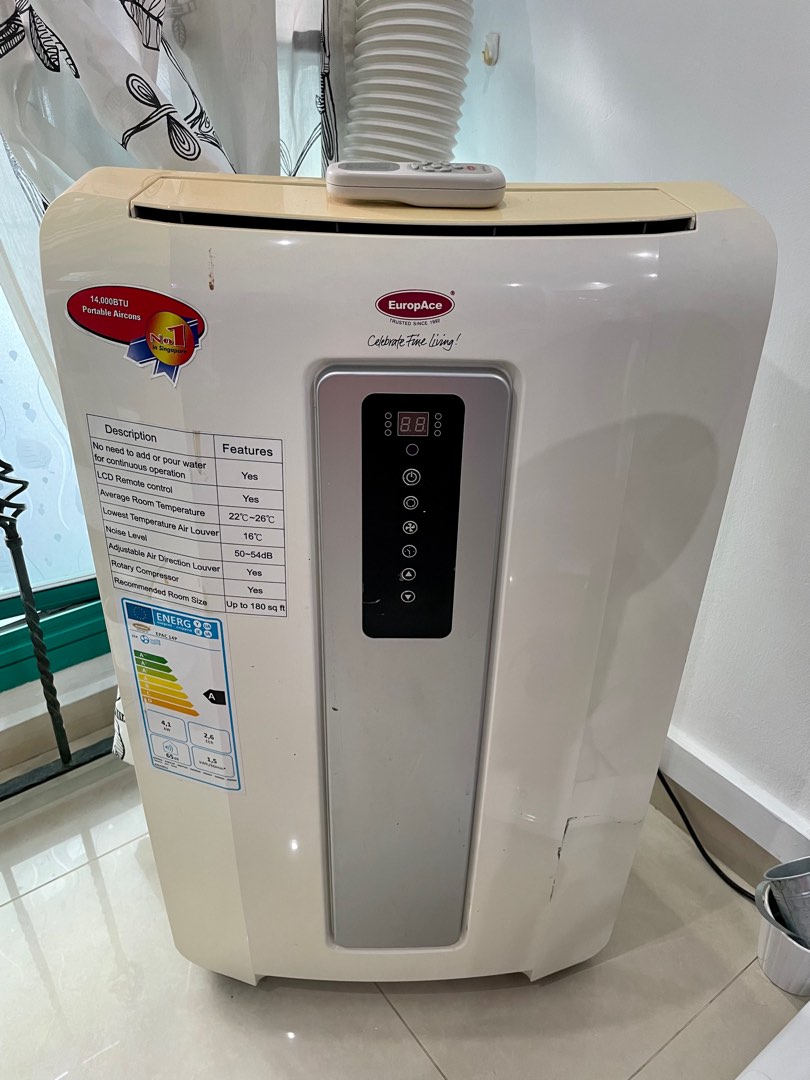 Europace Portable Aircon 14000BTU, TV & Home Appliances, Air ...