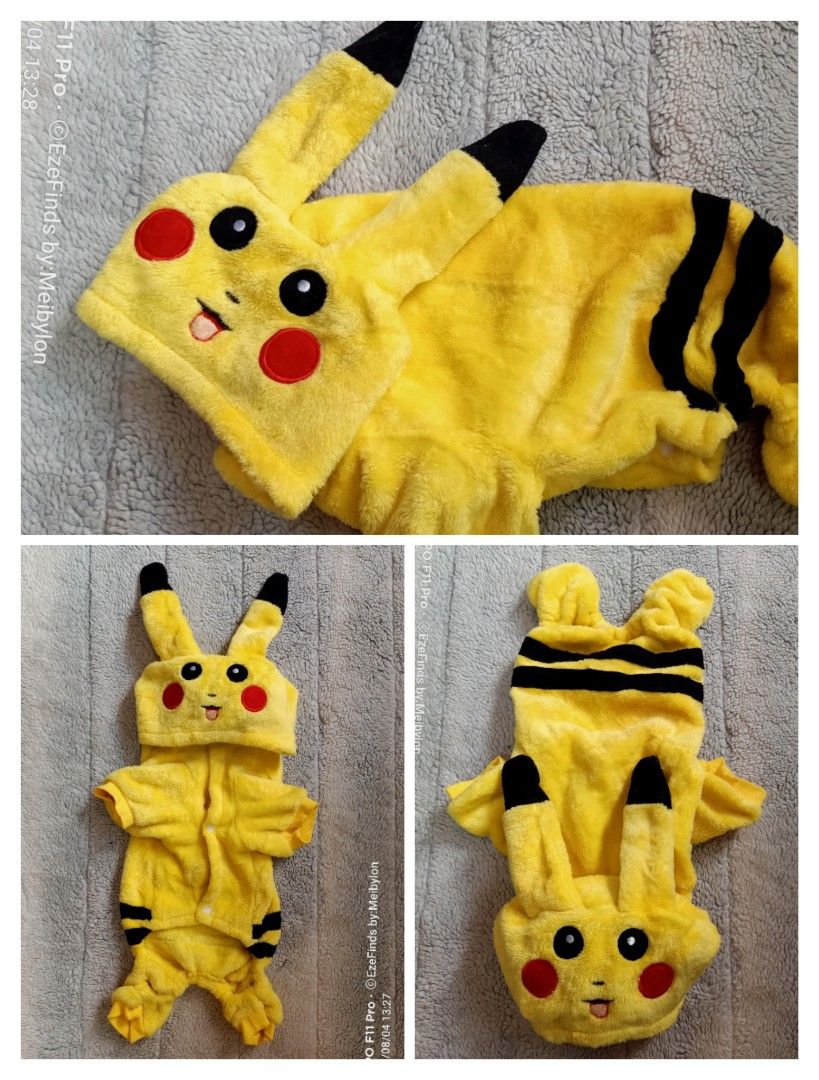EZEFINDS Pokemon Pikachu Fur Baby | Dog Pet Costume on Carousell