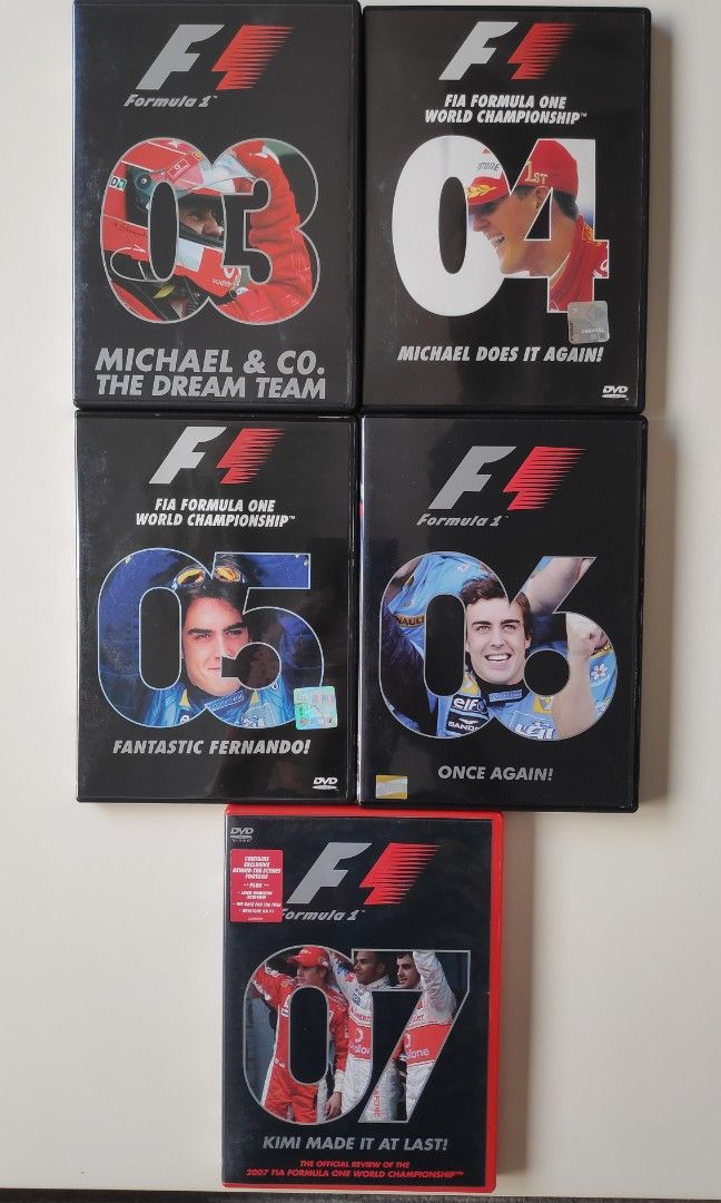 F1 FORMULA 1 OFFICIAL SEASON REVIEW 2003-2012 DVD COLLECTION - ORIGINAL ...