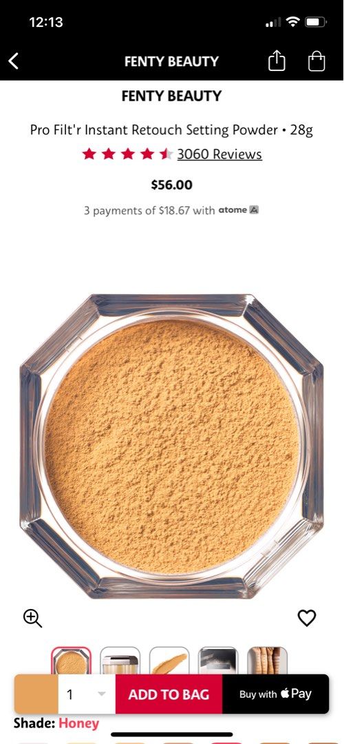 Fenty Beauty setting powder (honey), Beauty & Personal Care, Face, Makeup on Carousell