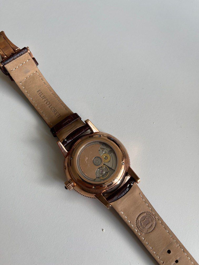 Flipping Floretti Rose Gold Half Moon Phase Watch, Men's Fashion ...