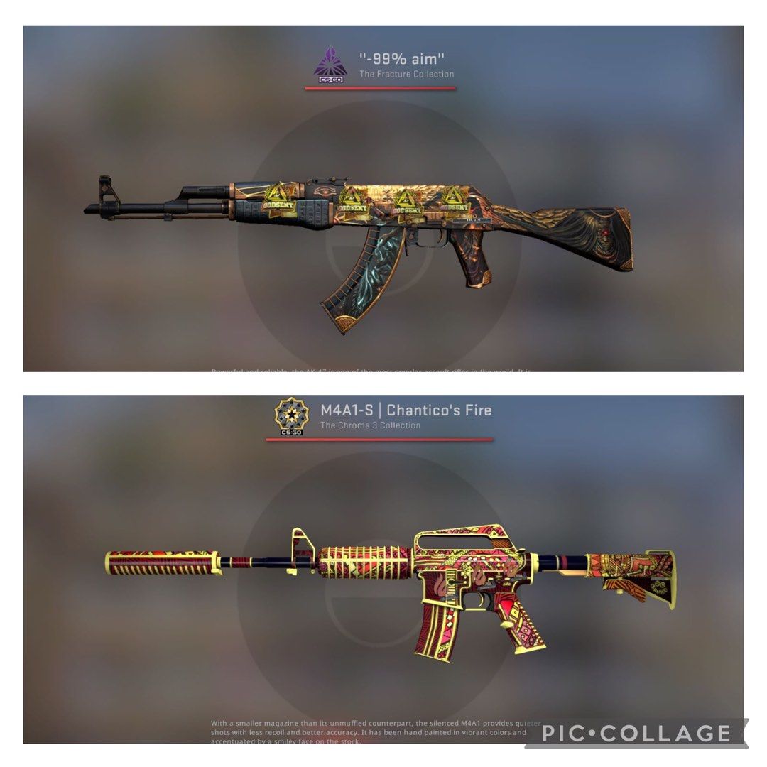 (FN) AK-47 | Legion of Anubis / (FN) M4A1-S | Chantico's Fire (SOLD), Video Gaming, Gaming ...