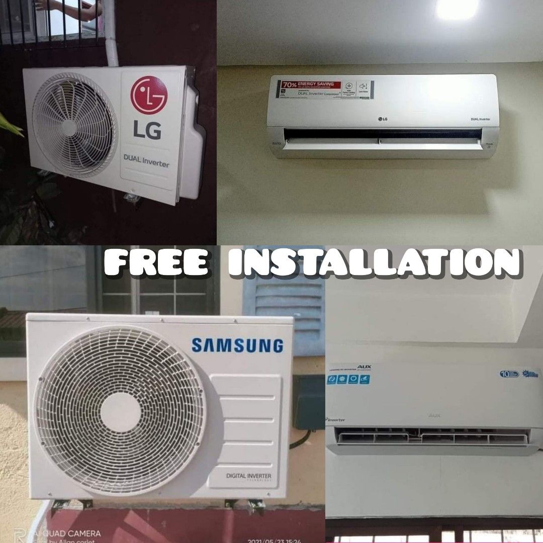 FREE INSTALLATION BRAND NEW AIRCON SPLIT TYPE INVERTER, TV & Home ...