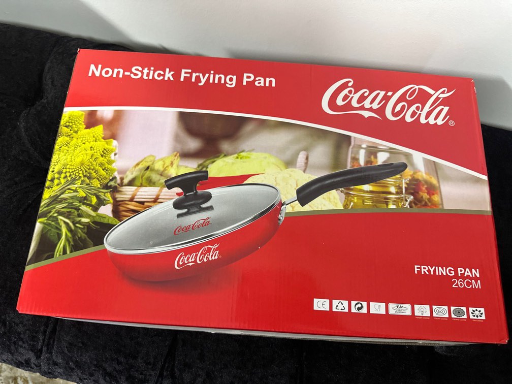 Frying pan 26cm Coke Coca Cola, Furniture & Home Living, Kitchenware ...