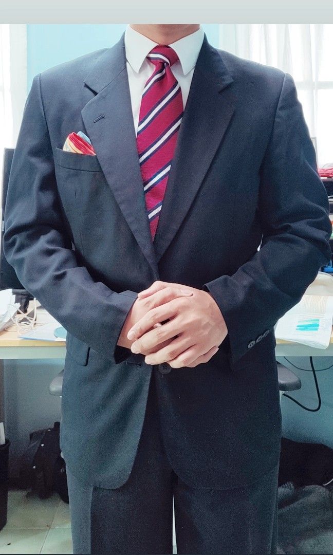 G2000 Dark Navy Blue Wool Suit with Trousers on Carousell