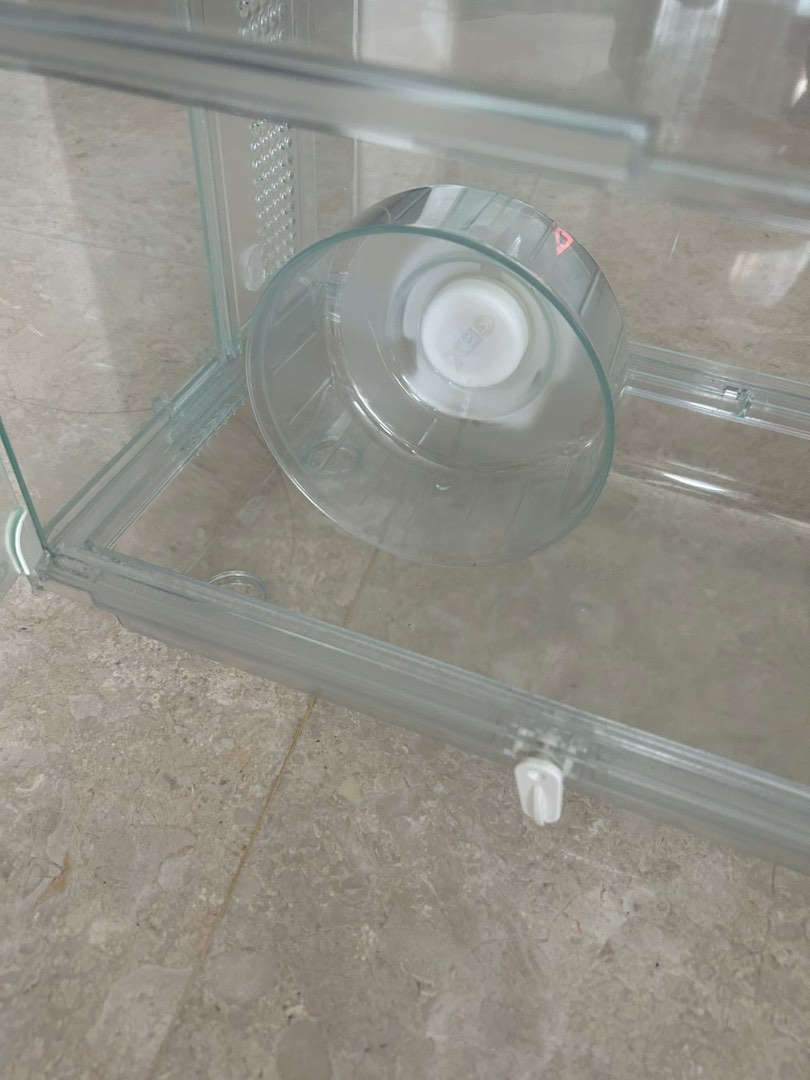 Gex Glass Harmony 360 - Hamster cage with wheel and water dispenser, Pet Supplies, Homes & Other ...