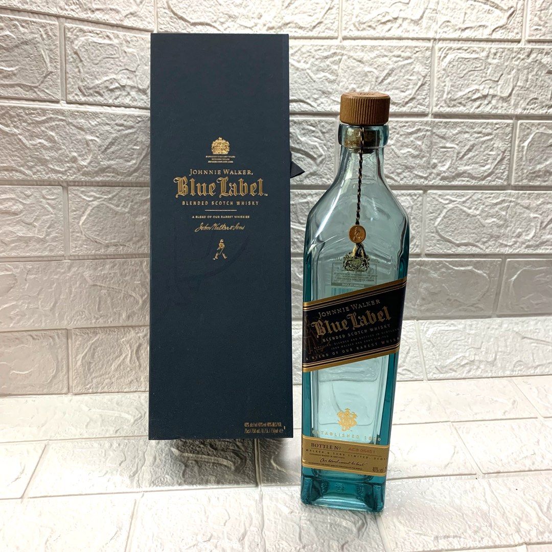 Glass Bottle Blue Label (Bottle Only) on Carousell