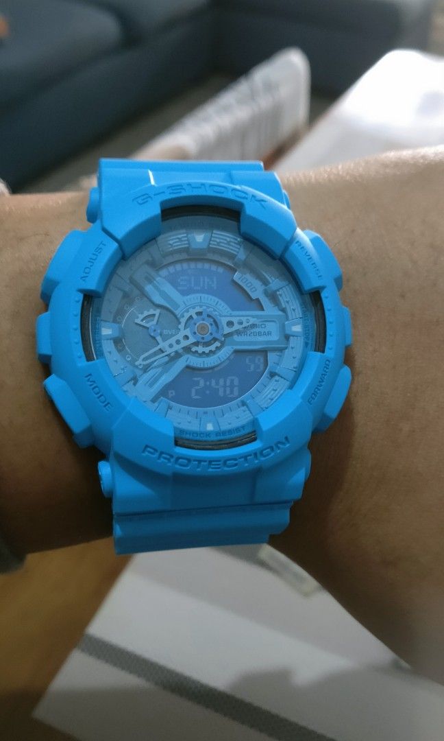 Gshock GA110 SMURF custom matt sky blue brand new original snb on Carousell