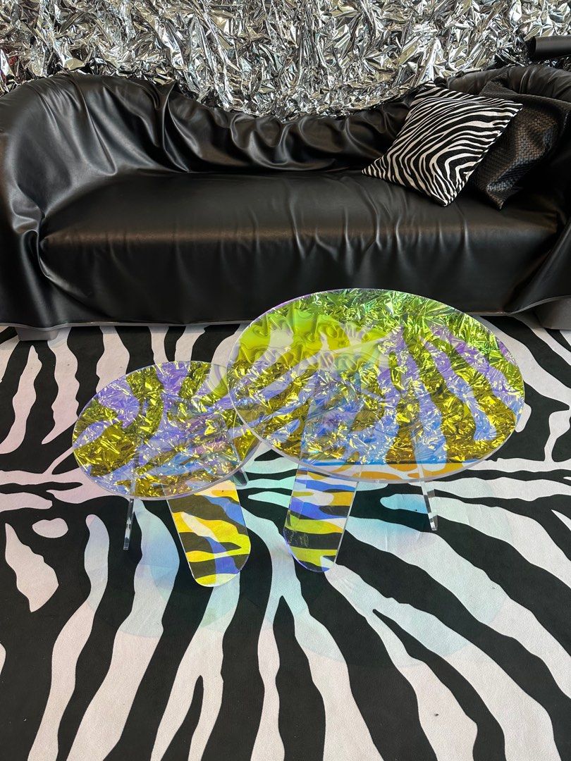 Holographic coffee table big and small, Furniture & Home Living ...