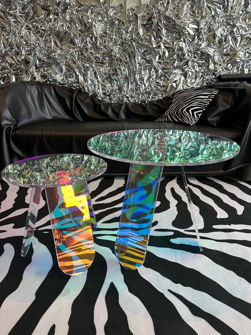 Holographic coffee table big and small, Furniture & Home Living ...