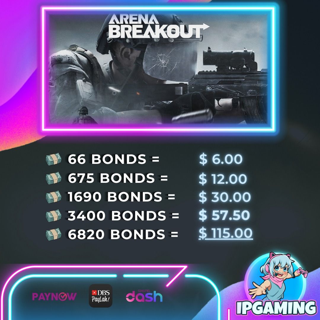 [ID Top-Up] Arena Breakout Bonds Recharge, Video Gaming, Gaming ...