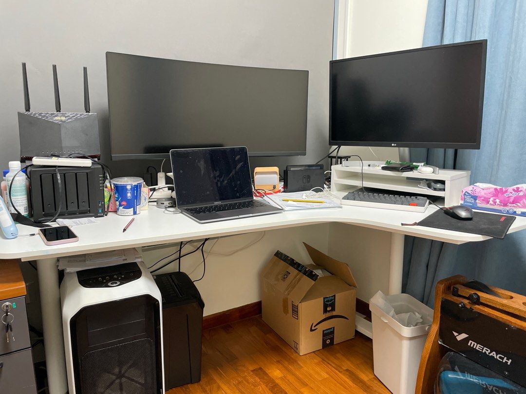 IKEA corner Table bekant 1.6, Furniture & Home Living, Furniture ...