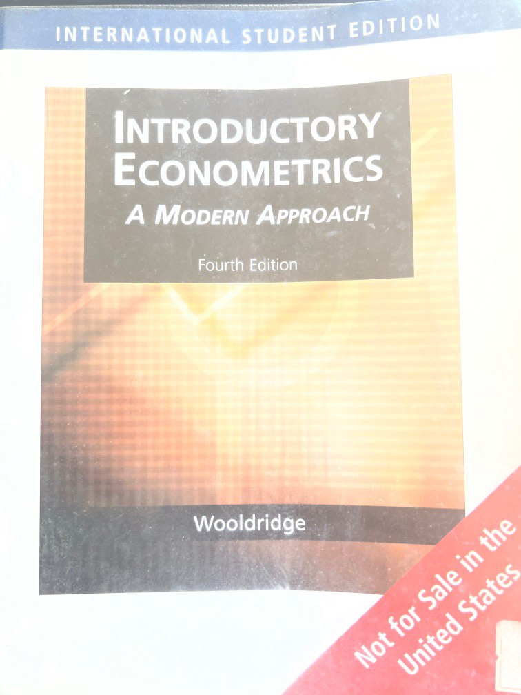 Introductory Econometrics Hobbies And Toys Books And Magazines Textbooks