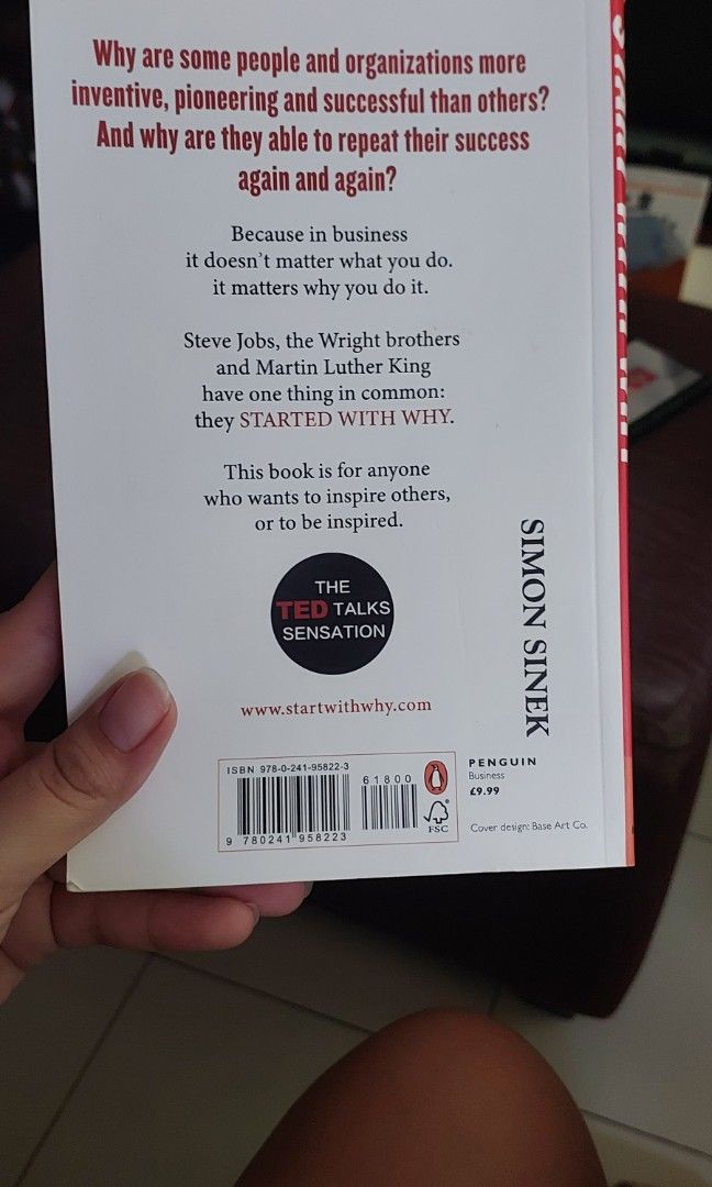 It Starts With Why by Simon Sinek, Hobbies & Toys, Books & Magazines ...