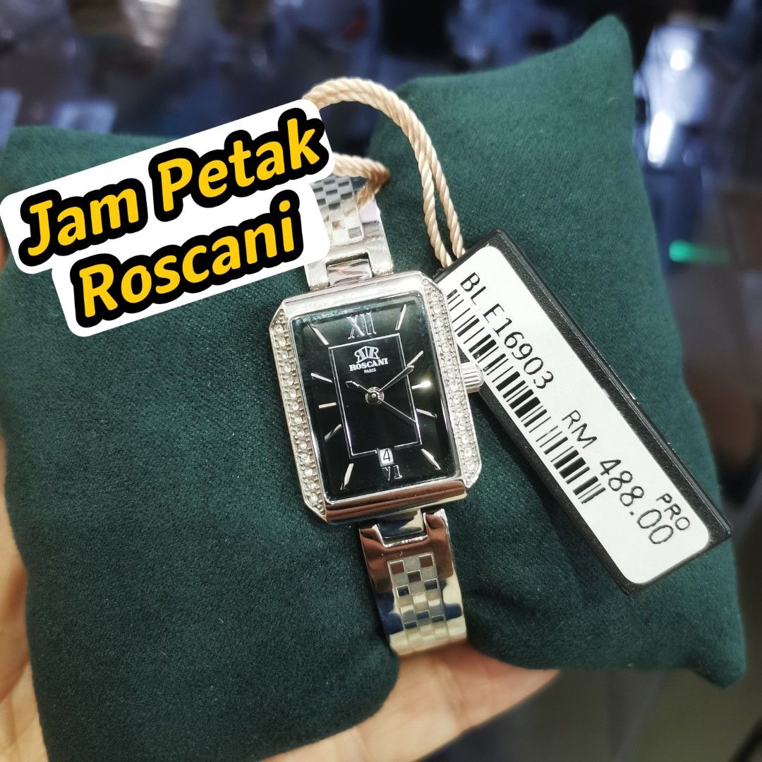 Jam Petak Roscani Perempuan Women Square Watch, Women's Fashion ...